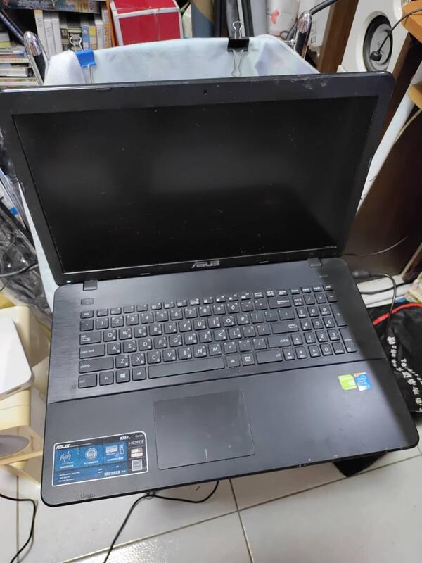 華碩ASUS X751L i5-5200U 17吋筆電 上電閃黃燈 狀況不明零件機 拍地 | 露天市集 | 全台最大的網路購物市集