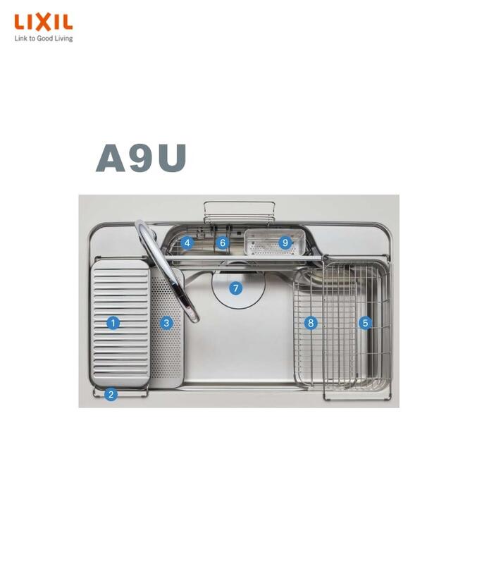 魔法廚房 日本驪住LixiL A9U SUNWAVE 不鏽鋼壓花靜音3D W多功能水槽 滴水盤 置物架 | 露天市集 | 全台最大的網路購物市集