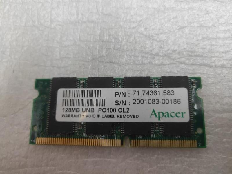 Apacer 128MB UNB PC100 CL2 PC100 128MB SDRAM 筆電記憶體 雙面8顆粒 | 露天市集 | 全台最大的 ...