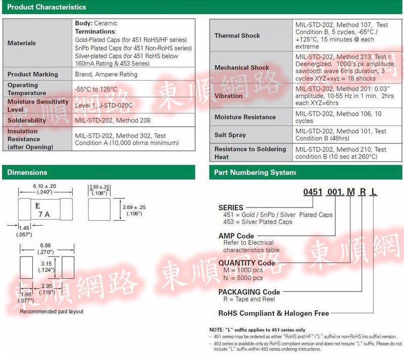 **東順網路** Littelfuse SMD 451系列 2A 125VAC 貼片式保險絲 0451002.MRL | 露天市集 | 全台最大的網路購物市集