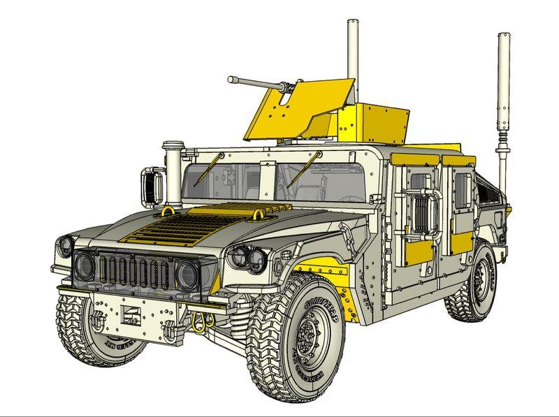 T-Model 1/72 TM-7203 現代美軍M1114武裝強化悍馬車FRAG 5 w/GPK機槍塔 | 露天市集 | 全台最大的網路購物市集