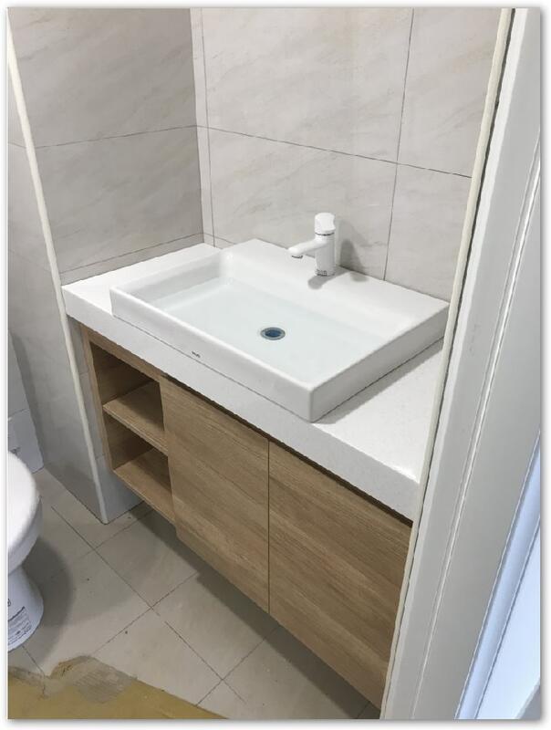 TOTO LW1616CTW臉盆+韓國人造石檯面110公分+木紋100%防水浴櫃 開放層板 (不含龍頭) | 露天市集 | 全台最大的網路購物市集