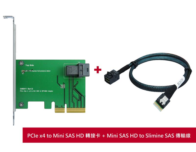PCIe x4 to Mini SAS HD + Slimline SAS to Mini SAS HD Cable套組 | 露天市集 | 全 ...