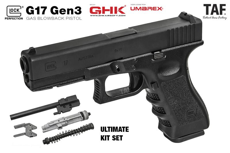 【TAF 客製槍現貨+免運】GHK G17 Gen3 GBB鋼製瓦斯手槍+終極套件完美版成槍 2023最新線性扣壓版本 | 露天市集 | 全台最大的網路購物市集