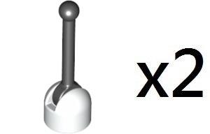 LEGO White Antenna Lever Small Base 1x1 樂高白色 控制操縱桿天線兩個 73737 | 露天市集 | 全 ...