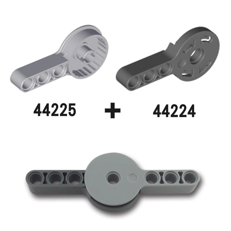 樂高王子 LEGO 44224+44225 Technic 深灰 淺灰色 關節 轉軸組 一組 M018 | 露天市集 | 全台最大的網路購物市集