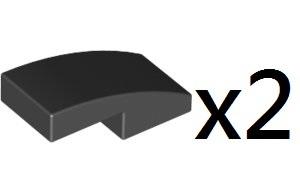 LEGO Black Curved Bow 1x2x2/3 2x1 樂高黑色 弧形曲面 兩個 6047276 | 露天市集 | 全台最大的網路購物市集