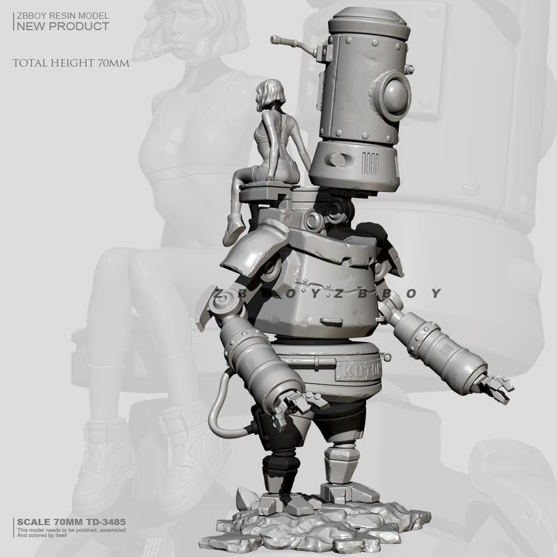 【新品預訂】73mm ZBBOY監制 機器人與女孩 樹酯人型 TD-3485 | 露天市集 | 全台最大的網路購物市集