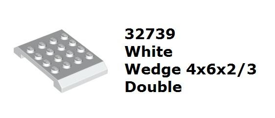【磚樂】LEGO 樂高 32739 6184866 Wedge 4x6x2/3 Double 白色 楔形磚 | 露天市集 | 全台最大的網路購物市集
